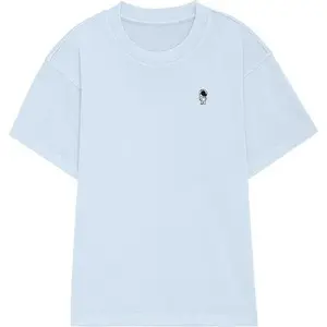 DALIX Astronaut Heavyweight Pigment Dye Tee - Ice Blue