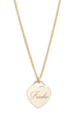 SET & STONES Alice Personalized Heart Pendant Necklace - Gold