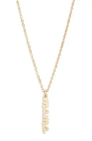SET & STONES Mama Charm Pendant Necklace - Gold