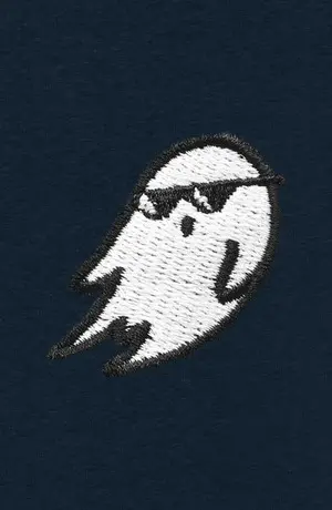 DALIX Ghost Mode Heavy Weight Cotton Tee - Navy