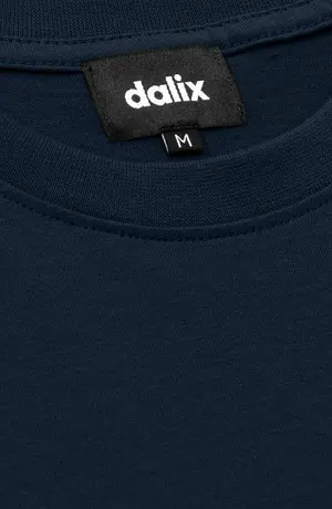 DALIX Ghost Mode Heavy Weight Cotton Tee - Navy