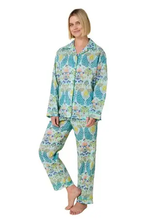 THE CAT'S PAJAMAS Voile Pajama Set Peacock