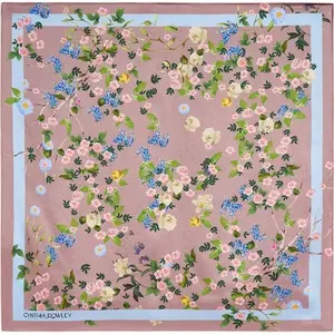 Cynthia Rowley Bloom Silk Scarf - Mauve Floral
