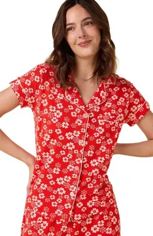THE CAT'S PAJAMAS Pima Knit Holiday Capri Set - Cece