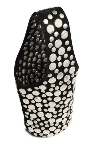 Khaite Livia Studded Suede Bag - Black