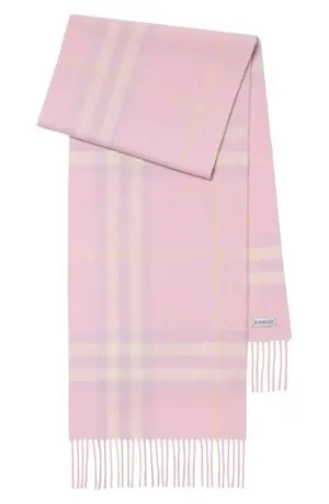Burberry Giant Check Cashmere Scarf Fondant Pink