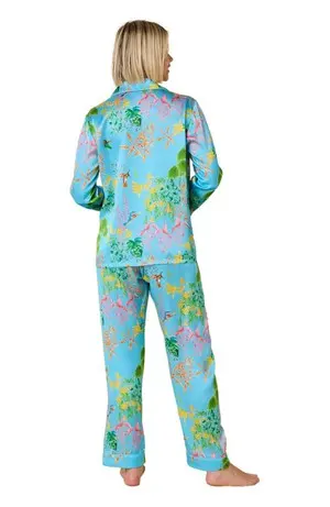 THE CAT'S PAJAMAS Silk Pajama Set - Hummingbird