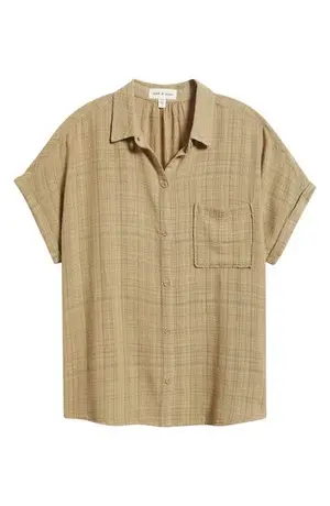 CLOTH & STONE Plaid Short Sleeve Shirt - Willow Tree