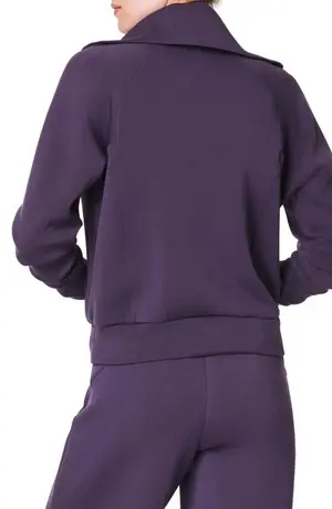 Spanx Airessentials Half Zip Sweatshirt - Aubergine