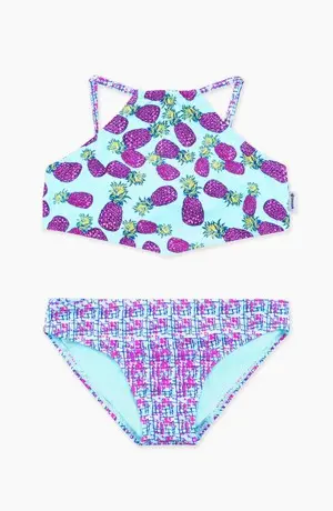 LIMEAPPLE Printed Halter Tankini - Multicolor