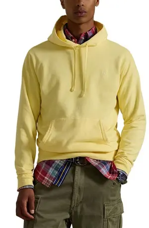 Men's Yellow Polo Hoodie Sweatshirts Hoodies