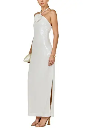 Endless Rose Sequin Halter Maxi Dress
