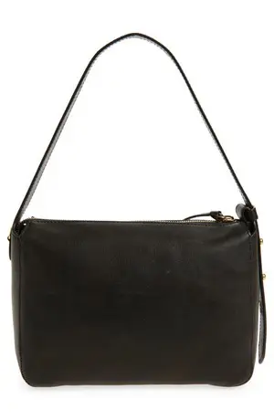 Clare V. Fleurine Leather Shoulder Bag - Black