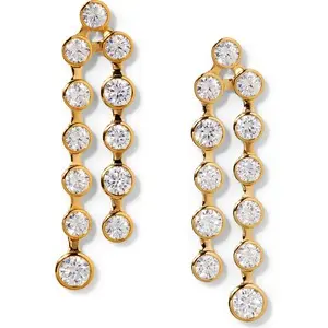 Nadri Brooklyn Cubic Zirconia Linear Drop Earrings Gold