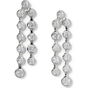 Nadri Brooklyn Cubic Zirconia Linear Drop Earrings - Rhodium