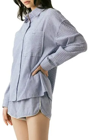 Blanknyc Stripe Button-up Shirt - Sailing Squad