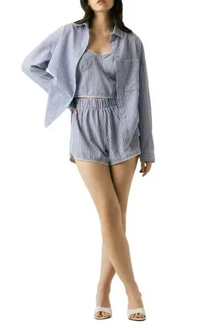 Blanknyc Stripe Button-up Shirt - Sailing Squad