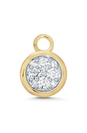 Sara Weinstock Round Diamond Pendant Charm - Yellow Gold