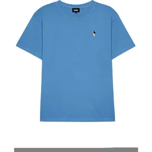 DALIX Mens Astronaut Midweight Garment Dye Tee Blue