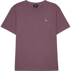 DALIX Mens Astronaut Midweight Garment Dye Tee Plum