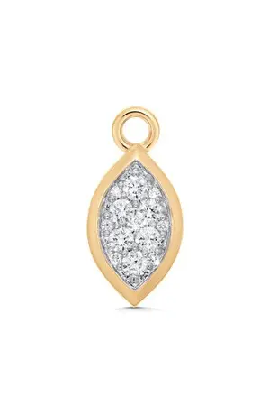 Sara Weinstock Marquise Diamond Pendant Charm - Yellow Gold