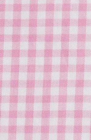 THE CAT'S PAJAMAS Luxe Pima Short Print Set - Classic Gingham Pink