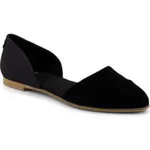 Toms Pointed Toe D'orsay Flat - Black