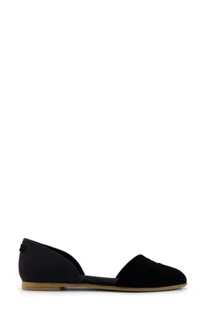Toms Pointed Toe D'orsay Flat - Black