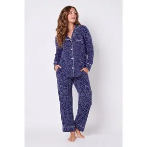 THE CAT'S PAJAMAS Striped Pima Knit Pajama Set