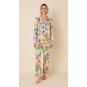 THE CAT'S PAJAMAS Pima Knit Pajama Set - Moroccan Magic