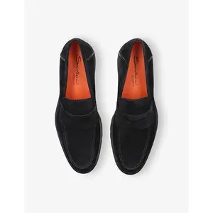 Santoni Detroit Suede Loafers - Navy