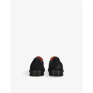 Santoni Detroit Suede Loafers - Navy