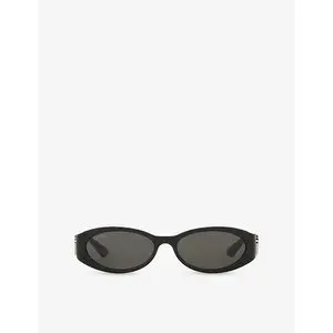 Gucci Gg1660s Oval-frame Sunglasses - Black