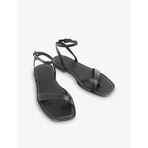 Whistles Contrast-stitch Leather Sandals