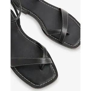 Whistles Contrast-stitch Leather Sandals