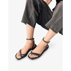 Whistles Contrast-stitch Leather Sandals