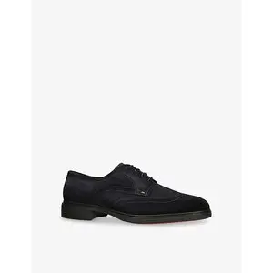 Santoni Suede Lace-up Shoes