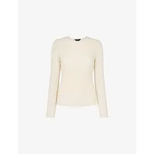 Whistles Floral Stretch-lace Top
