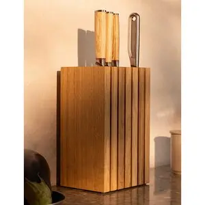 WOODSEA Block Wooden Knife Holder 15.5cm X 12cm