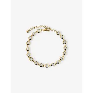 Monica Vinader Bezel Diamond Chain Bracelet - Gold