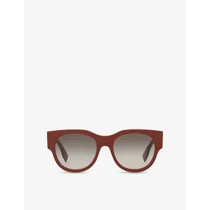 Fendi Fe40147i Round-frame Sunglasses - Red