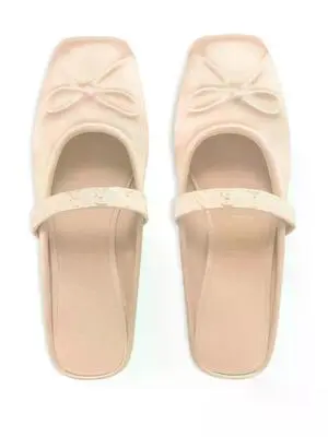 Marni Bow-detail Ballet Flats - White