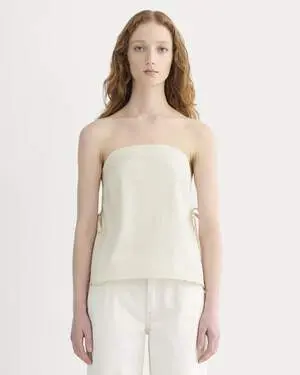Everlane Seersucker Tube Top - Bone