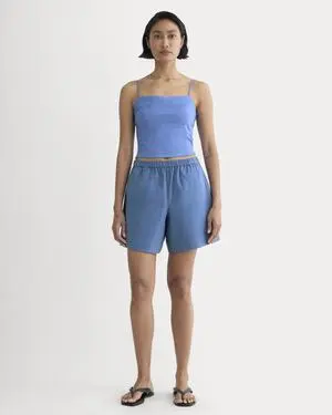 Everlane Seersucker Pull-on Short - Soft Cobalt