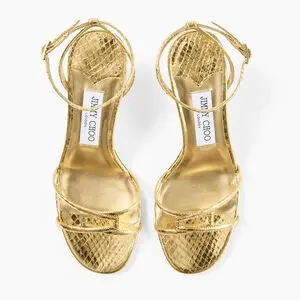 JIMMY CHOO Leo 65 Leather Sandals - Silver