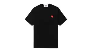 Play Comme Des Garcon Logo T-shirt - Black/red