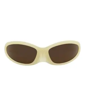 Balenciaga Shieldframe Bio Injection Sunglasses - Yellow/brown (bb0251s
