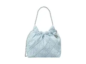 Tory Burch Fleming Denim Mini Hobo Bag