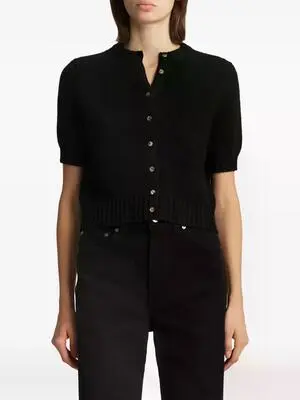 Khaite Short-sleeve Button-up Cardigan - Black