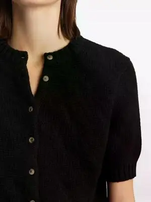 Khaite Short-sleeve Button-up Cardigan - Black